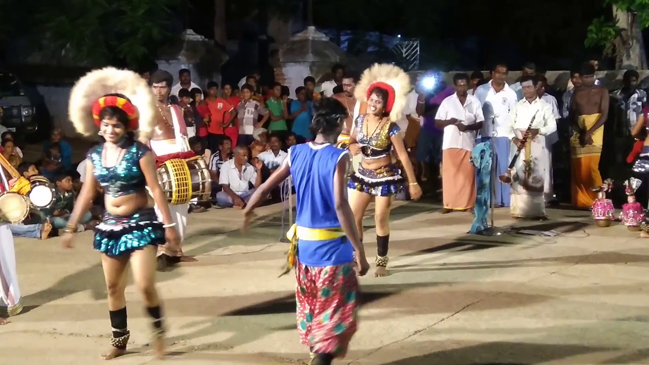 Excellent Karakattam Tamil folk dance at village festival Part 3 - YouTube