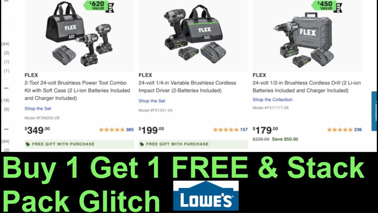 Flex Bogo Deals + Stack Pack Glitch @ Lowes - YouTube