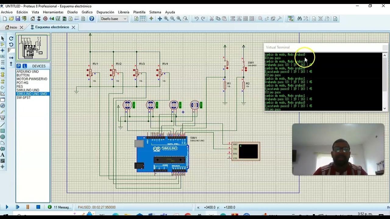 Brazo Robótico en Arduino Simulación en Proteus - YouTube