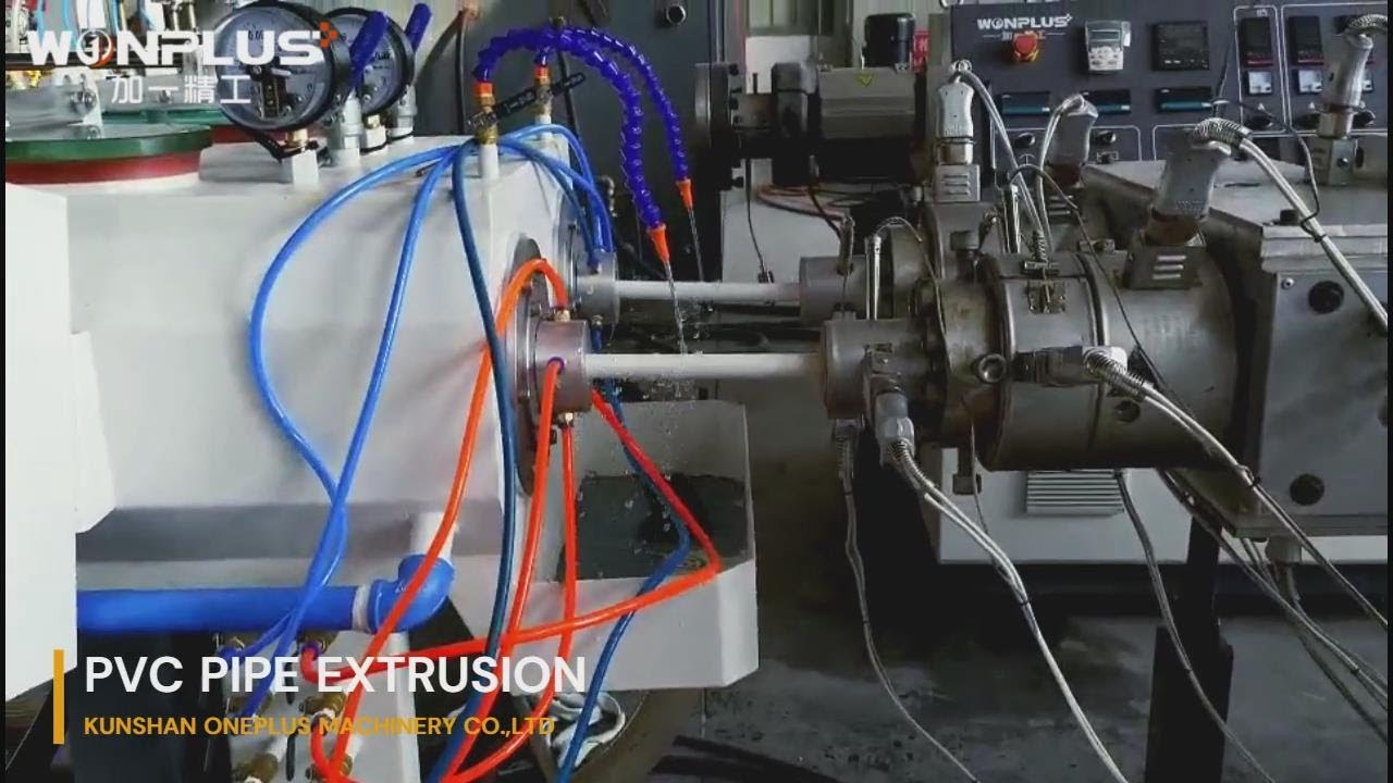 PVC 20-63mm Double Outlet High Speed Pipe Extrusion Line - YouTube