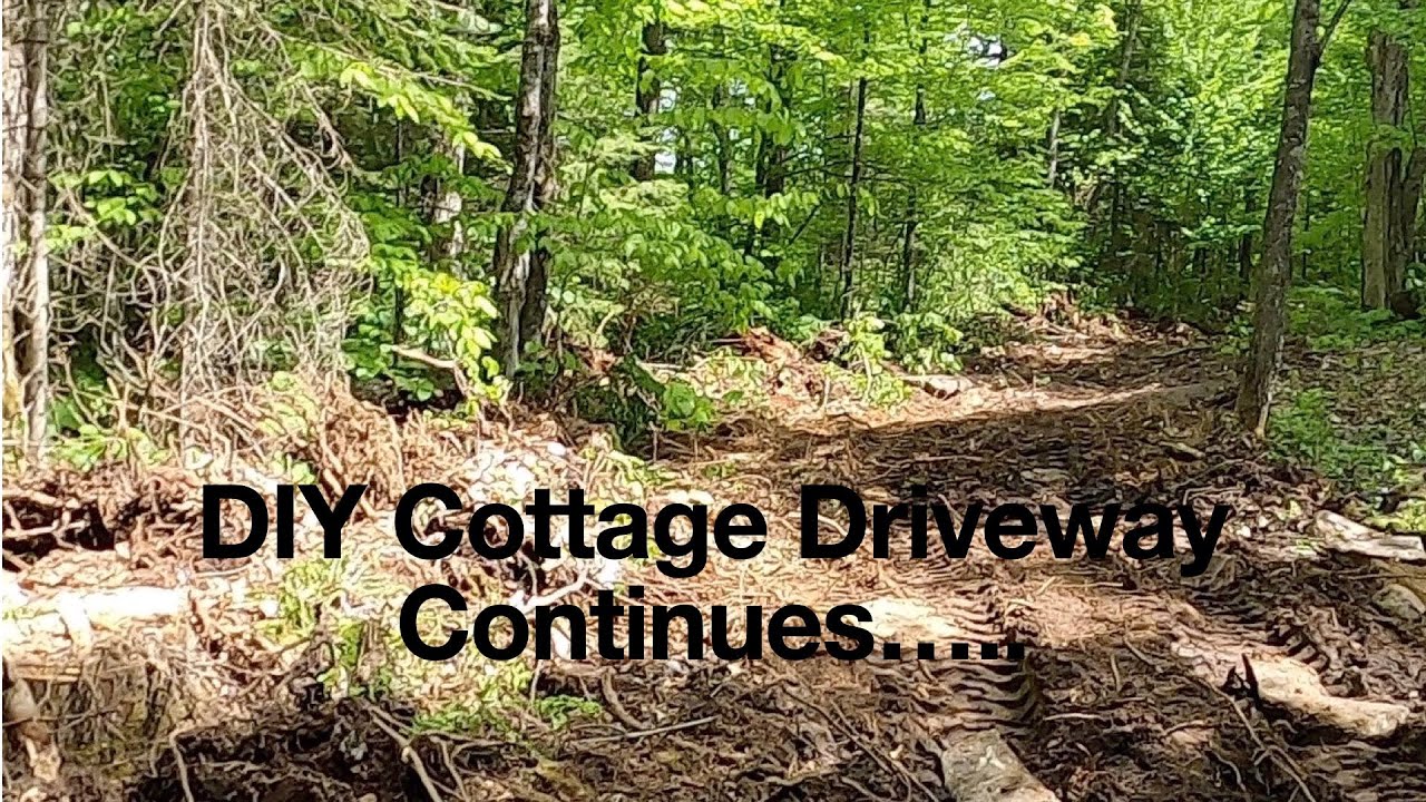 Progress On The DIY Remote Cottage Driveway in Central Canada - YouTube