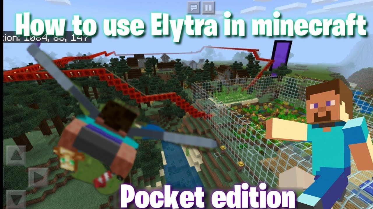 How to fly with elytra in minecraft pocket edition(2steps)/How to use ...