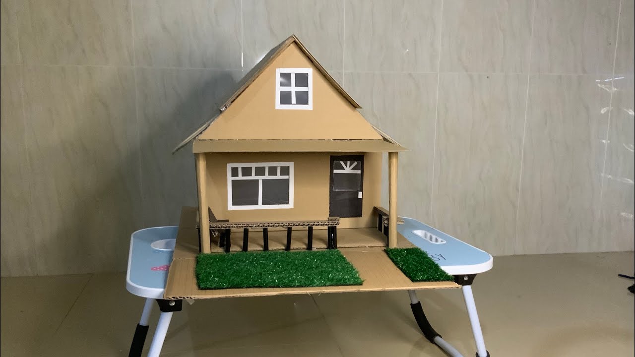 How to build a small house from cardboard || DIY a House from cardboard ...