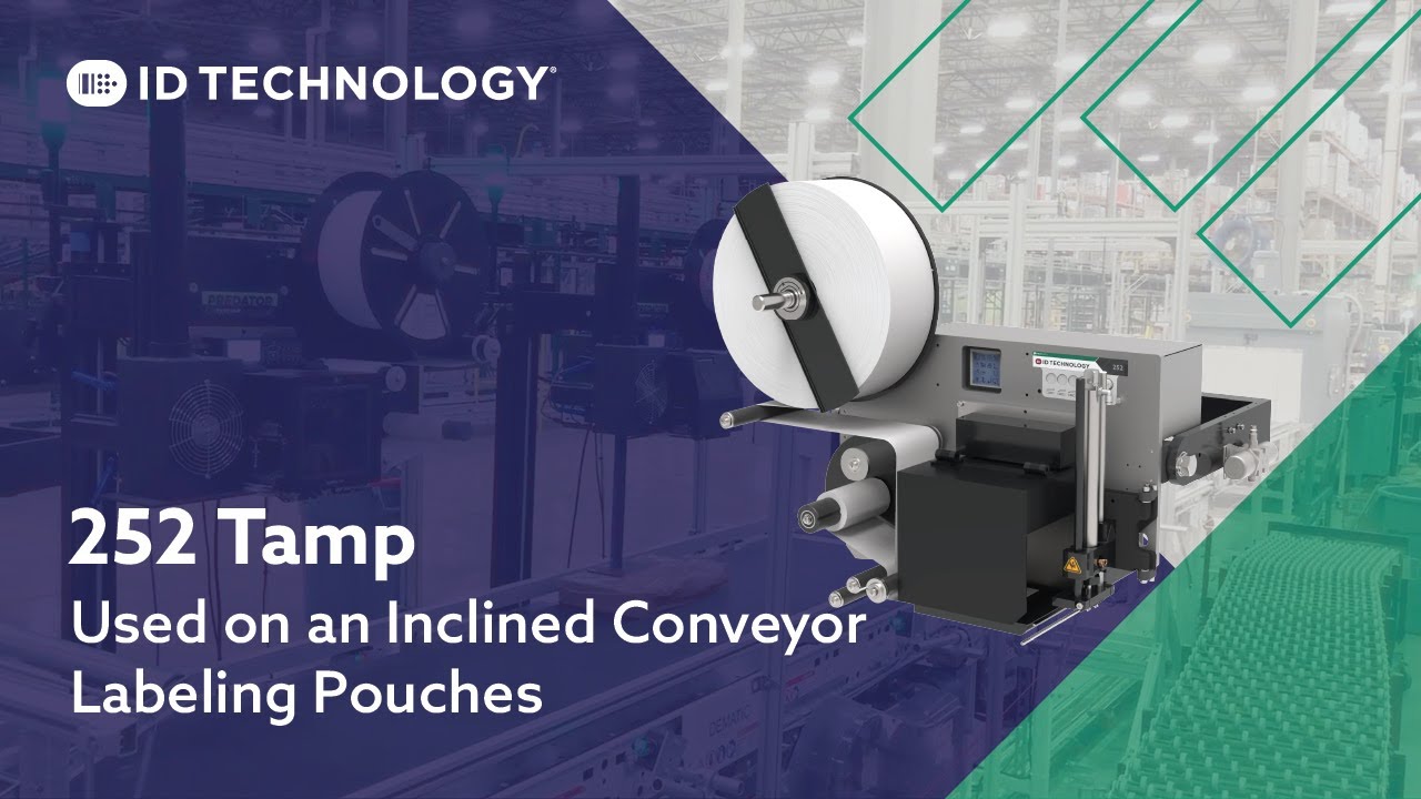 252 Tamp on Inclined Conveyor Labeling Pouches - YouTube