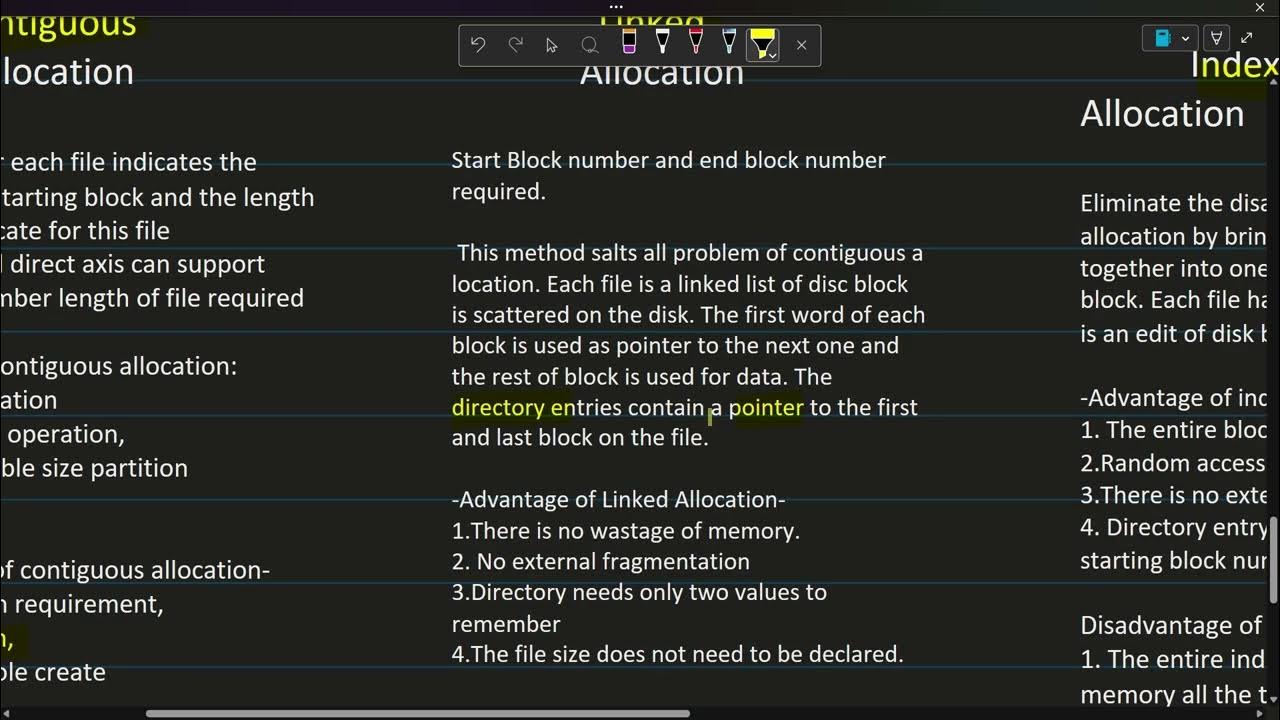 Disk space allocation method || Operating system || OS - YouTube