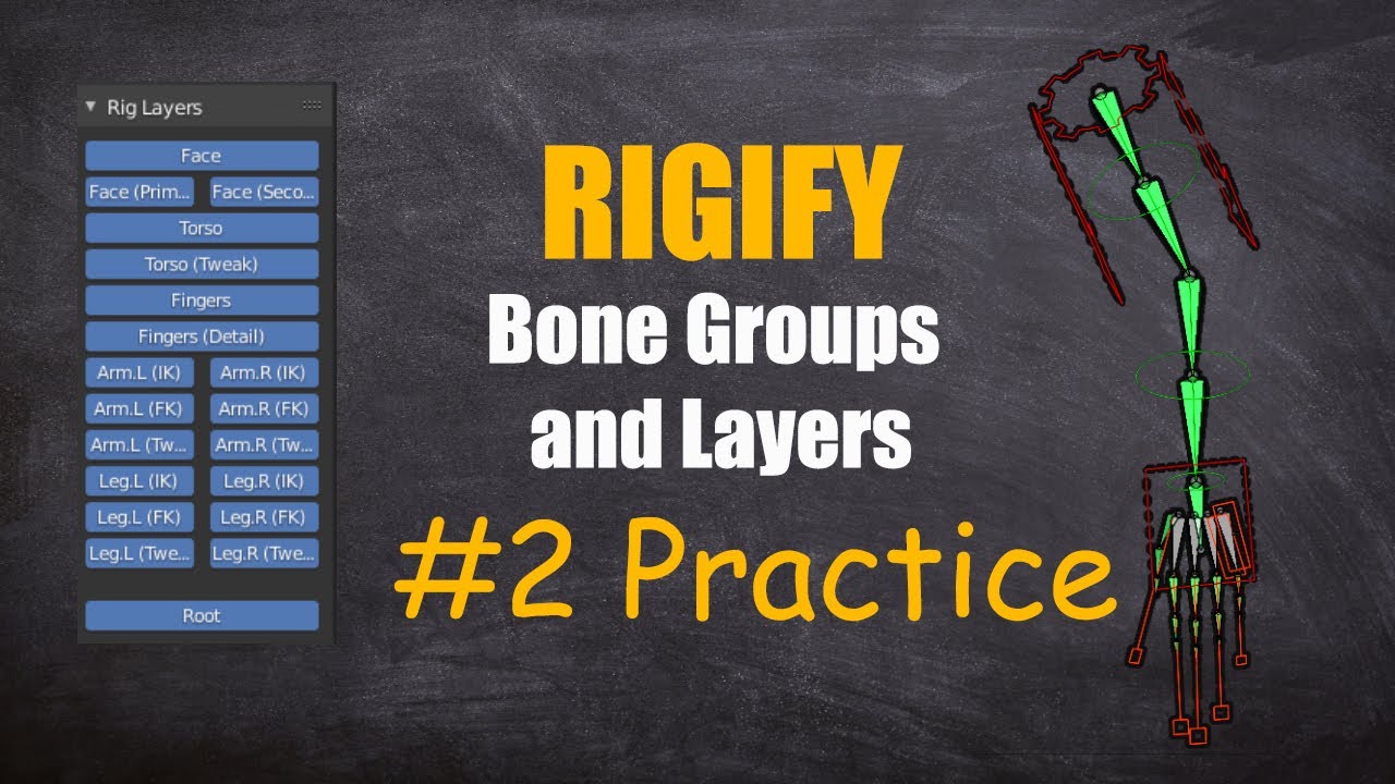 [Blender 2.8~3.6] Rigify Tutorial 7-2: Rigify Bone Groups and Layers ...