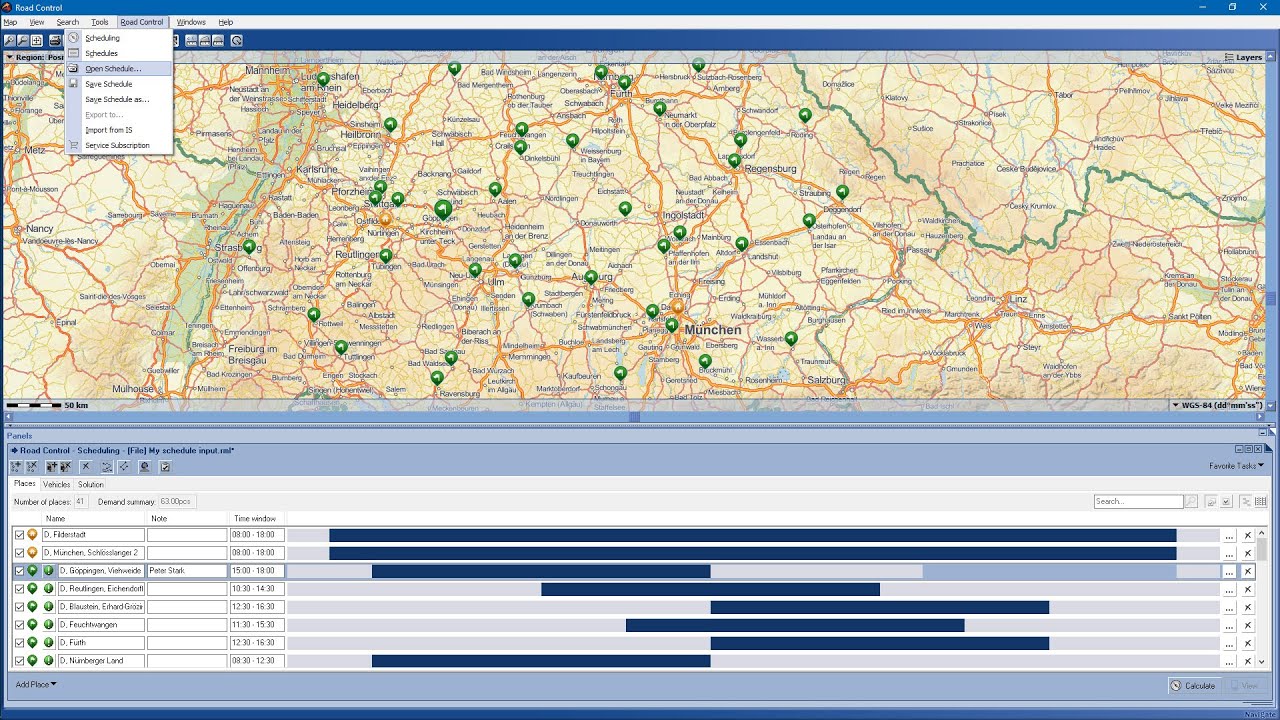 Road Control software 1.10. - first schedule (EN) - YouTube