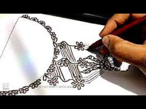 হাতের কাজের জামা গলা শাড়ী ডিজাইন .Hand Embroidery.Hater kajer jama ...