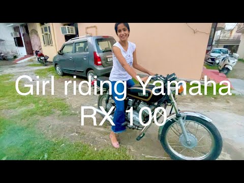 Public reaction on Girl driving Yamaha Rx 100 || Girl riding Yamaha Rx ...