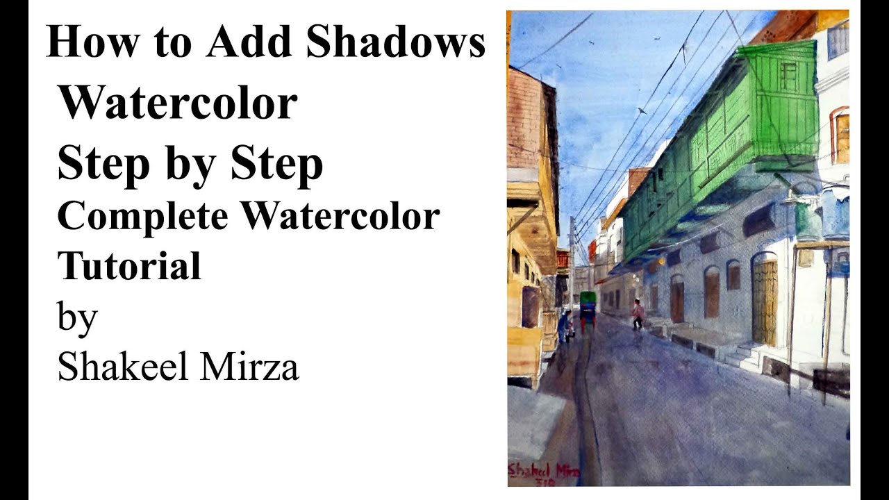 How to add Light And Dark shadows in Watercolor #art #watercolor # ...