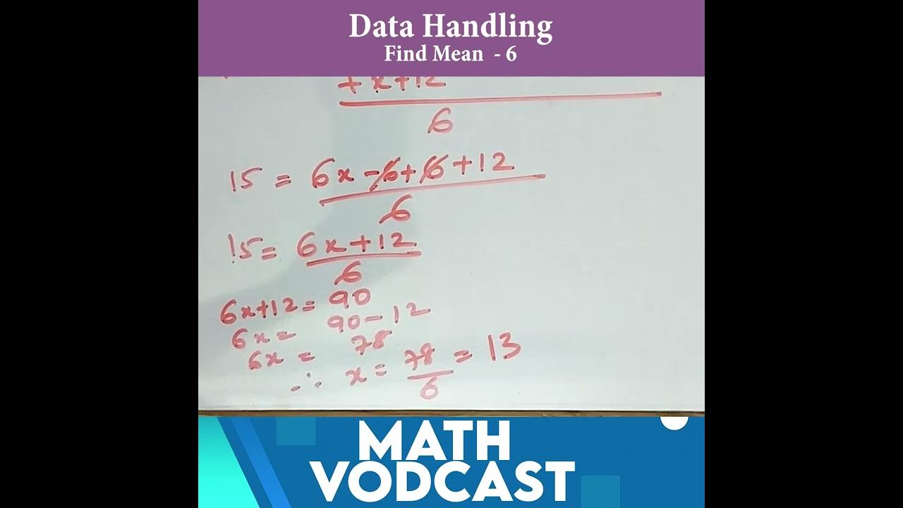 Data handling mean median mode | find the mean | cbse | icse | ssc - YouTube