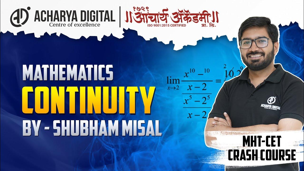 CET Crash Course | Mathematics | Continuity | Shubham Sir - YouTube