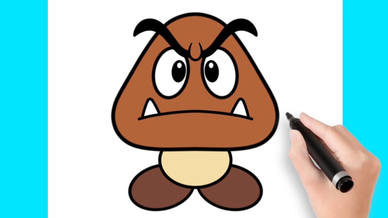 How to draw Goomba from Super Mario - YouTube