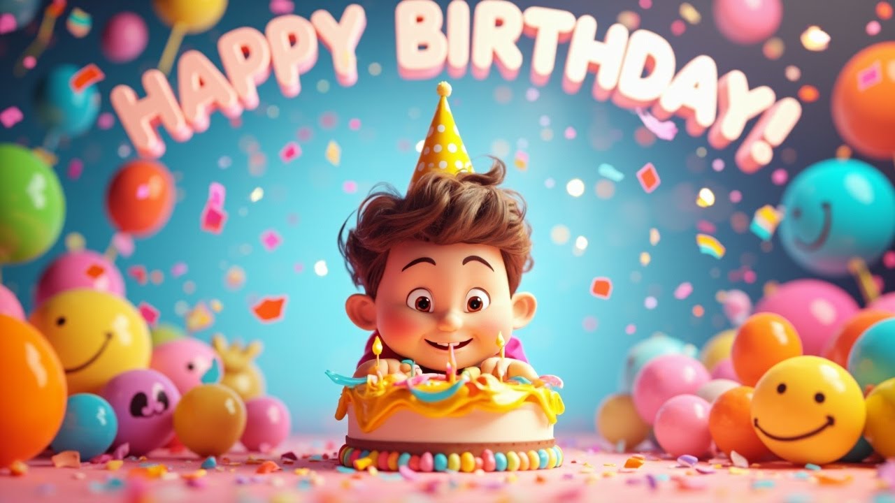 It's Your Happy Birthday! | Fun Kids Birthday Song | 3D Cartoon Rhyme ...