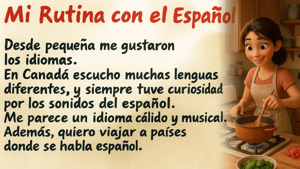 Mi rutina con el español | (A1-A2) | Slow Spanish - YouTube