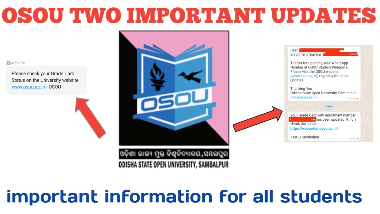 Osou two important updates ! Odisha State open University sambalpur ...