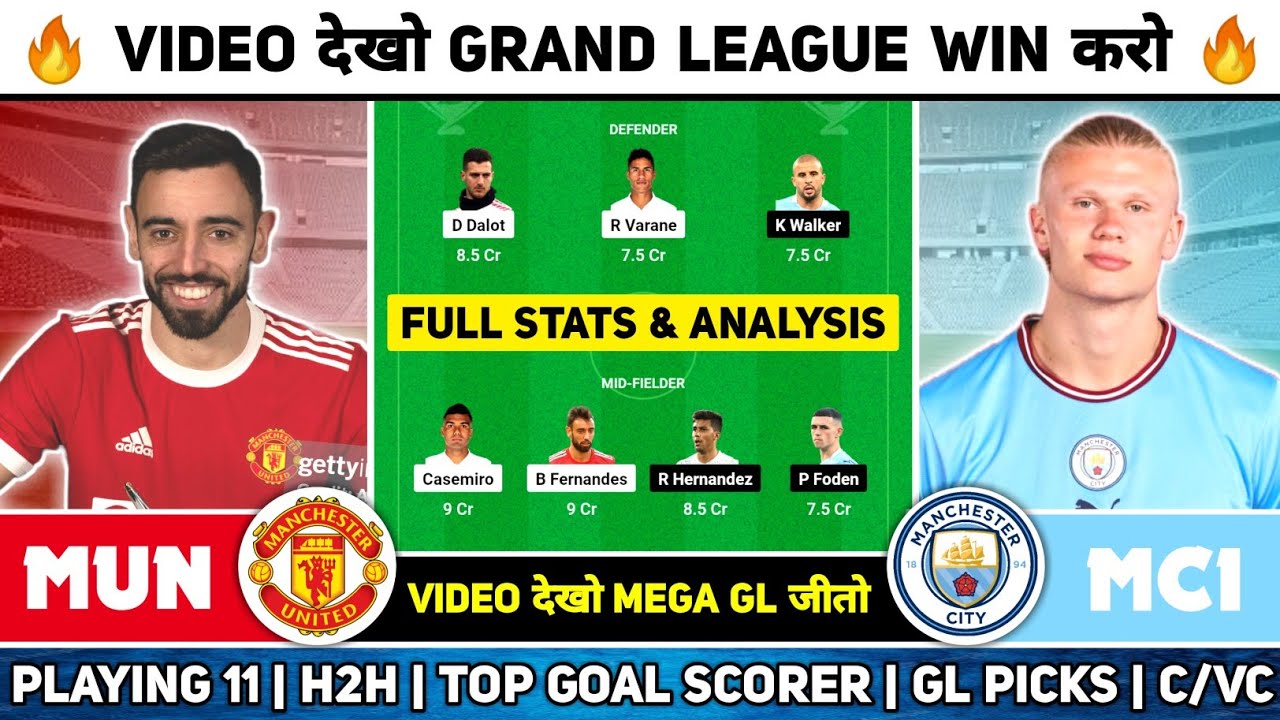 MUN vs MCI | MUN vs MCI Dream11 Prediction | MUN vs MCI Dream11 Team ...