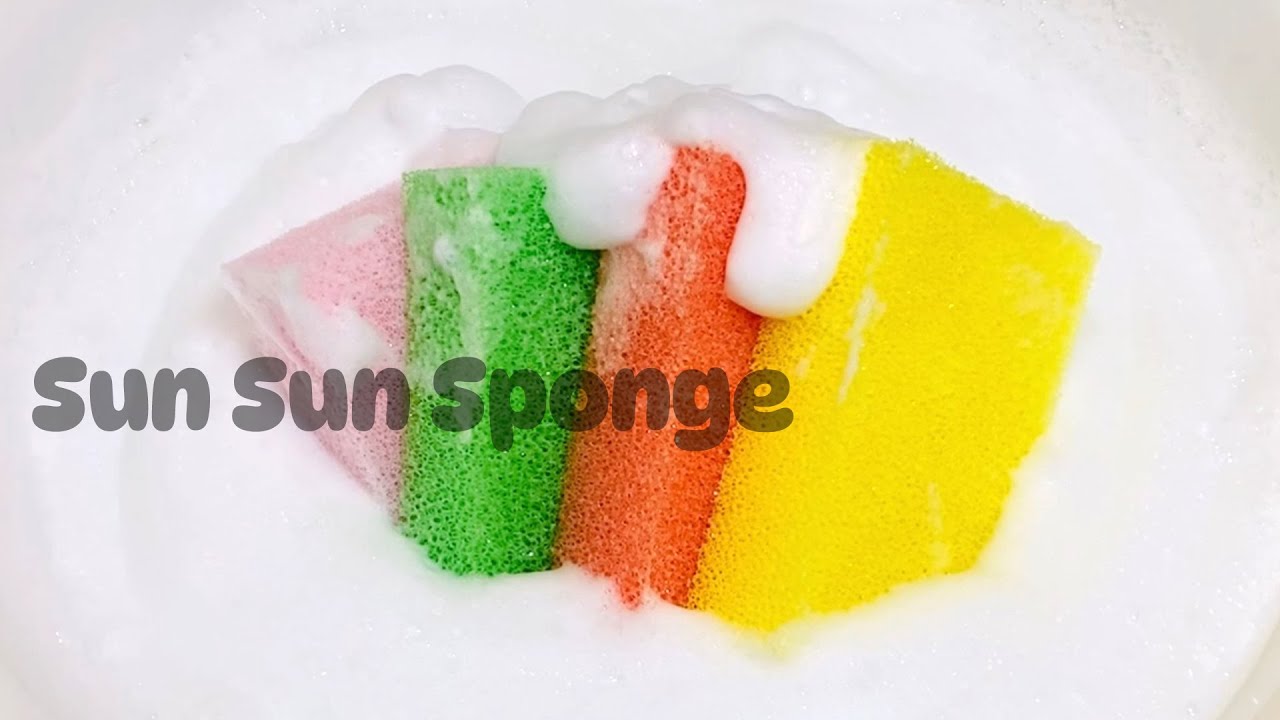 ASMR Sponge Squeeze 46.Sun Sun Sponge - YouTube