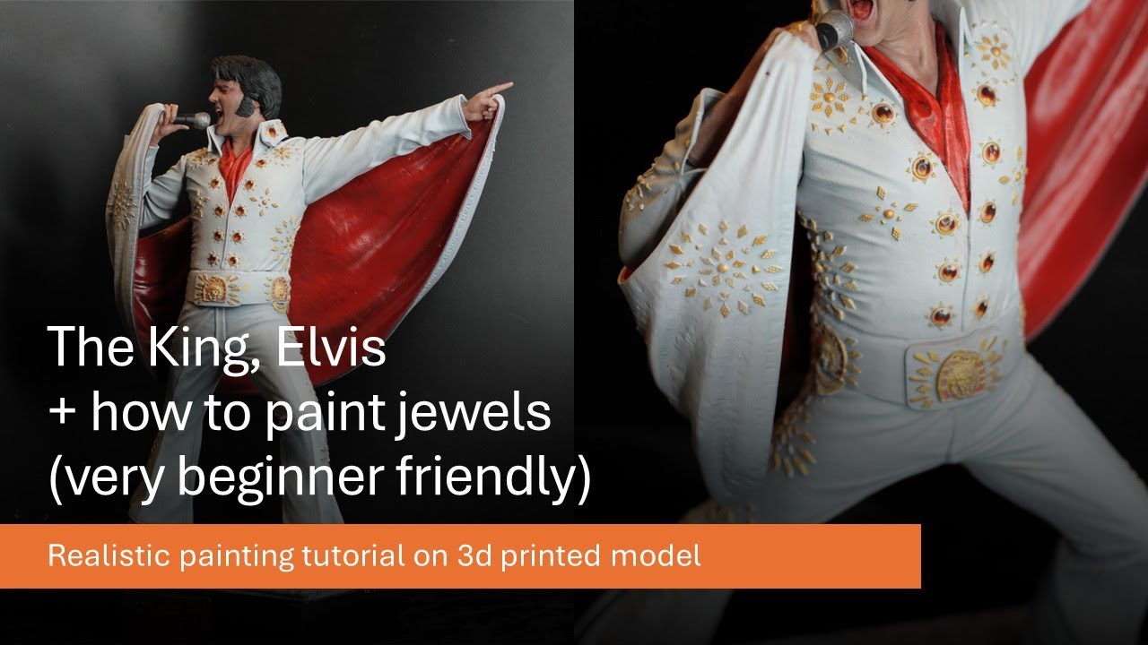 Painting Elvis (and jewels) - Realistic painting tutorial on 3d printed ...