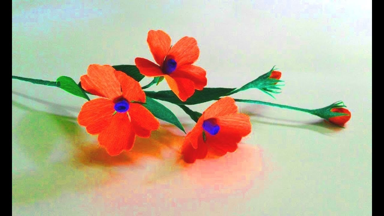 How to Make Beautiful Aster Crepe Paper Flowers - Flower Making Using ...