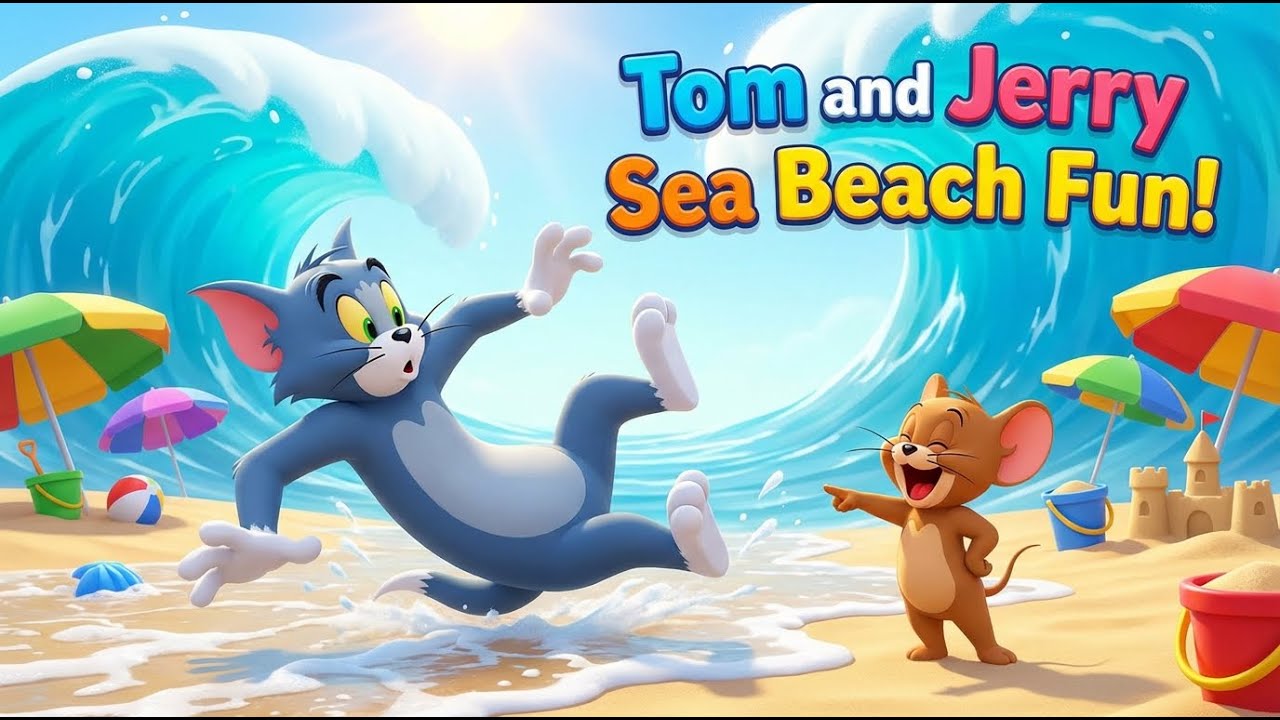 Tom and Jerry in Sea Beach | Kids Rhymes, Cartoon Song & Fun Animation ...