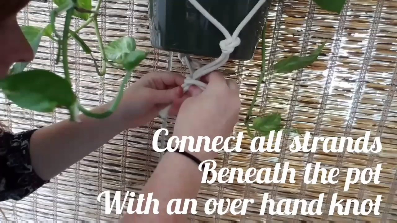 Cotton Rope Hanging Planter- Make It Yourself - YouTube