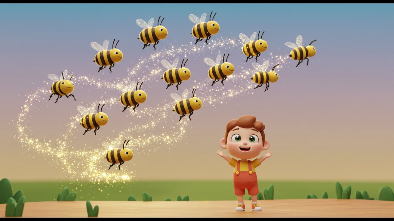 Count the Busy Bees in the Garden | Fun Bee Counting Song for Kids ...