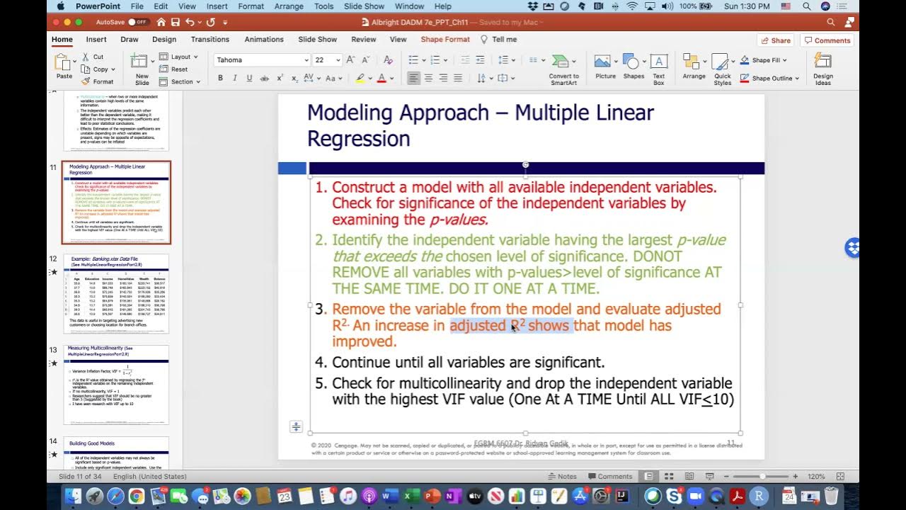 Multiple Linear Regression Modeling Approach and Multicollinearity - YouTube