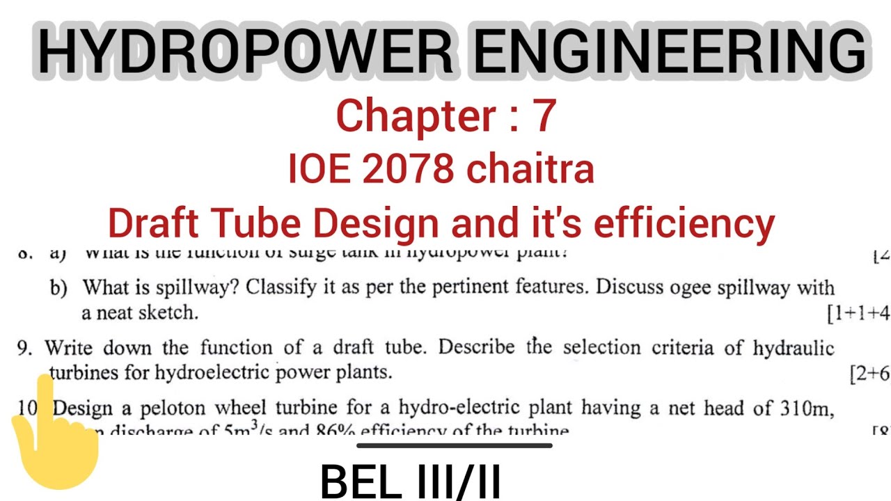 2078) Chaitra || solution|| DRAFT TUBE AND IT'S EFFICIENCY ...