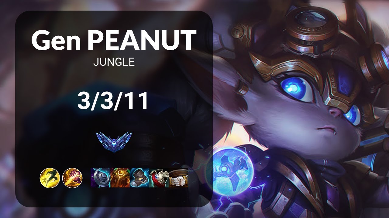 Gen Peanut Poppy vs Diana JUNGLE - KR DIAMOND Patch 13.14 - YouTube