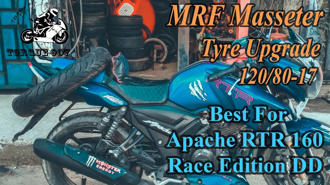 MRF Masseter | Tyre Installation | Apache RTR 160 Race Edition Double ...
