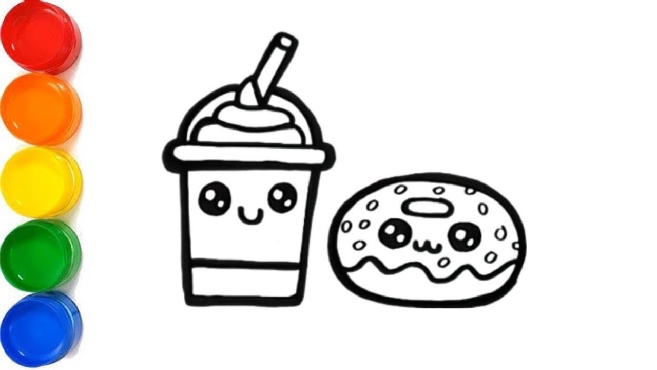 Burger & Coldrink Drawing Easy | Drawing Tutorial - YouTube