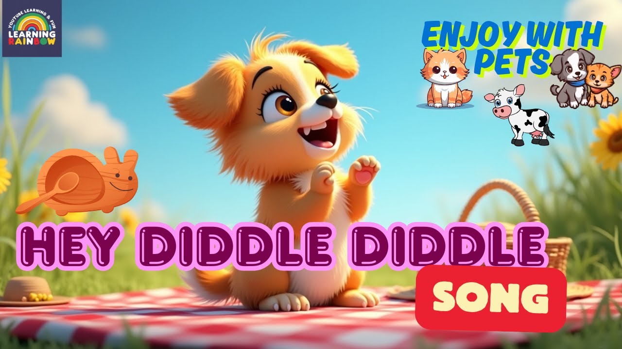 🐄 Hey Diddle Diddle 🌙 The Cow Jumped Over the Moon! | Fun Nursery Rhyme ...