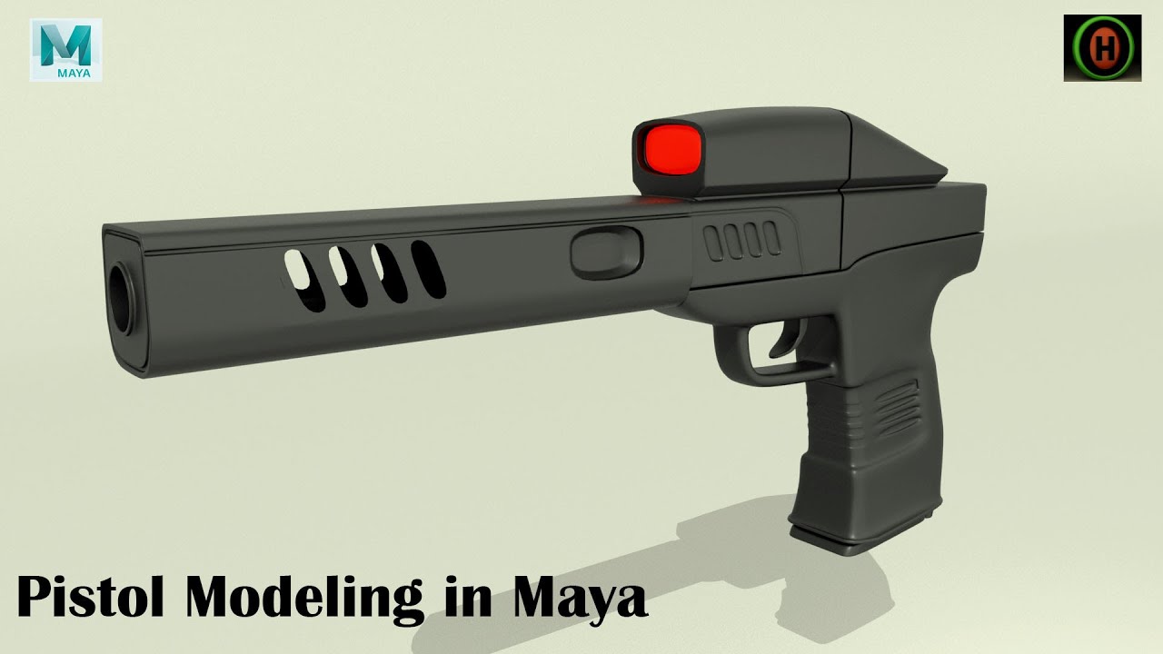 Autodesk Maya | How to Model a Pistol. - YouTube