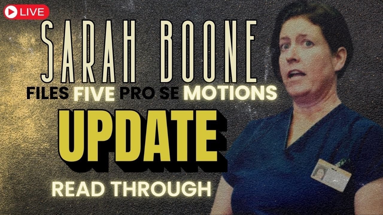 Sarah Boone UPDATE: Boone Files Her First Pro Se Motions! - YouTube