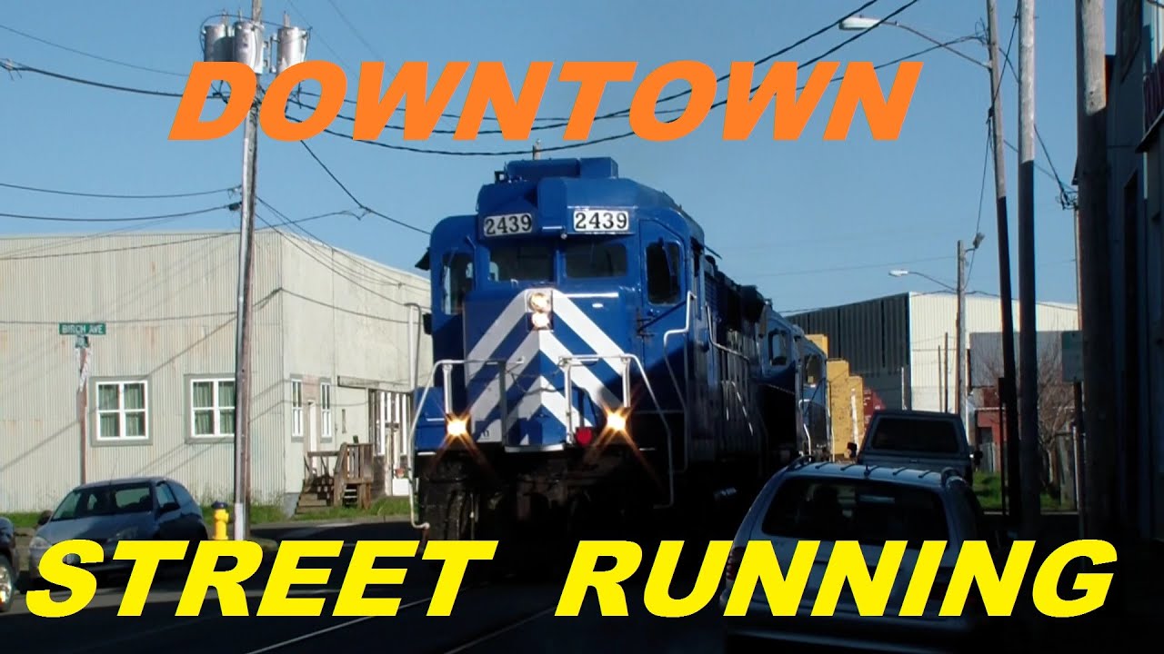 Railroad Train Running through Downtown City Streets ~ Ex Southern ...