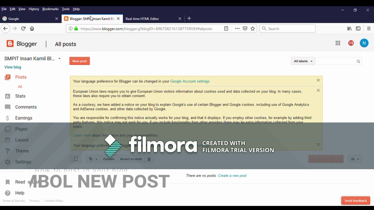 Tutorial membuat blog dengan blogspot - YouTube
