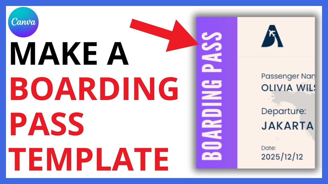 How to Make Boarding Pass Template on Canva [QUICK GUIDE] - YouTube