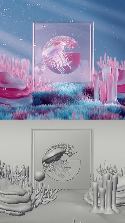 Bubbly G #cinema4d #c4d #redshift3d #simulation #visualisation #b3d #blender #Blender3d # ...