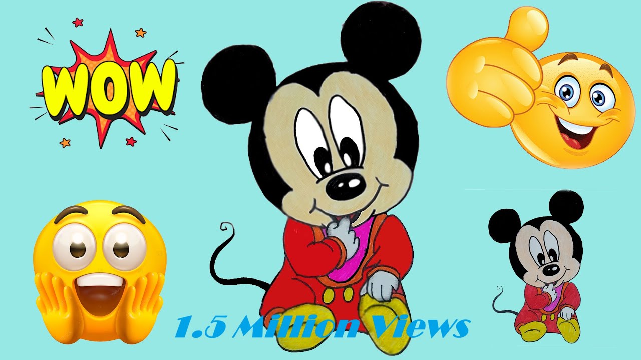 The Technique Of Drawing Mickey Mouse)))*** - YouTube