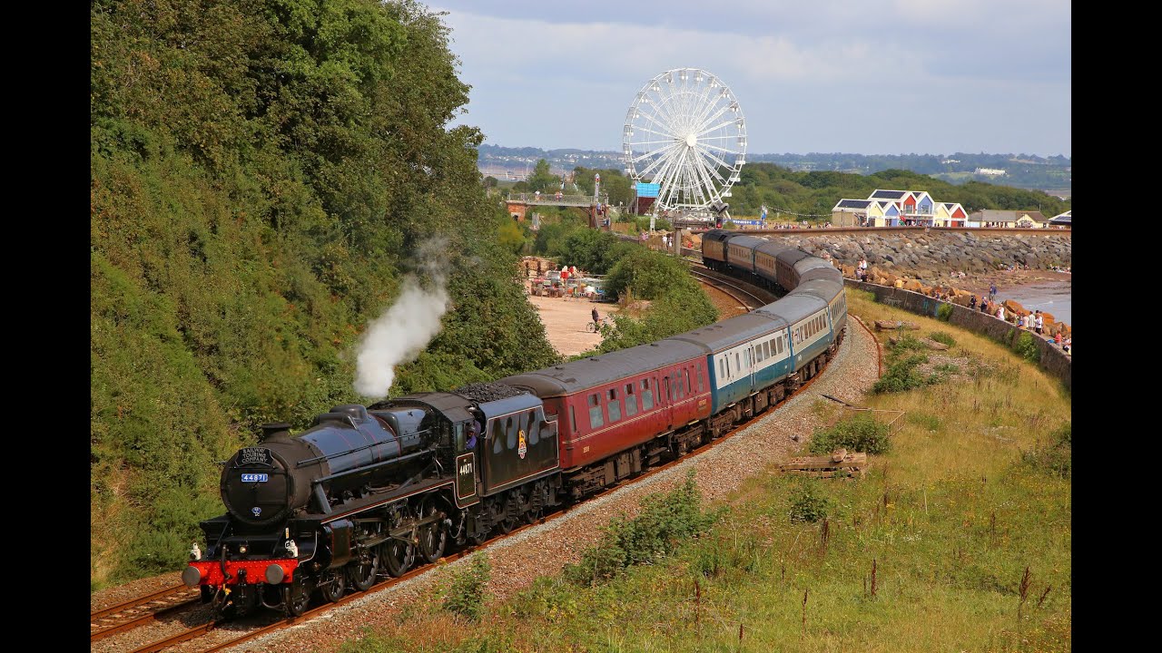 44871 top & tailed with 47848 pass Langstone Rock, Dawlish Warren on ...