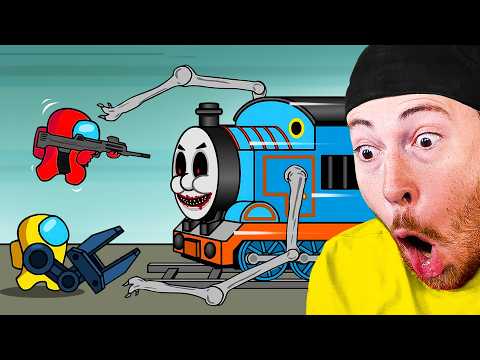 WEIRD Animations of THE TRAIN EATER (FUNNY Among Us)