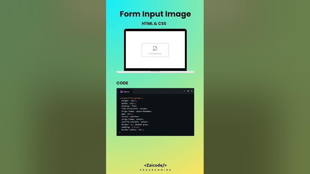 Form Input Image Style Html Css Cssstyling Programming Coding Zaicode Indonesia Youtube