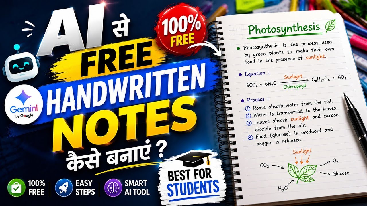 AI hand written notes 📝 | AI se handwritten notes kaise banaye |create ...