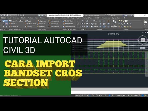 IMPORT BANDSET  CROS SECTION WITH AUTOCAD CIVIL 3D