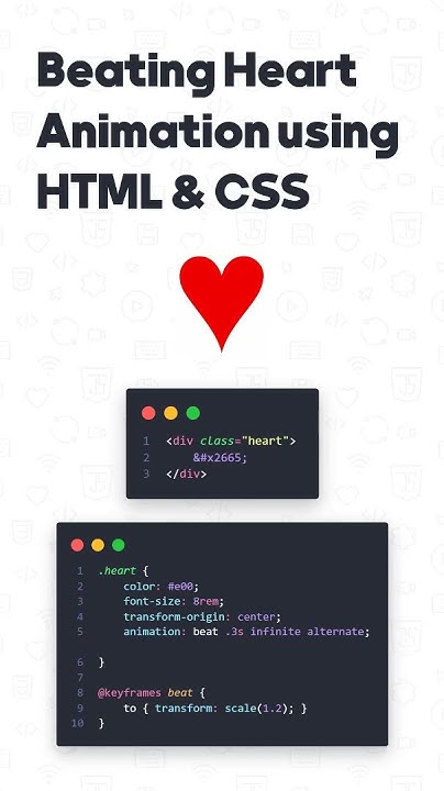 Beating Heart Animation using CSS | #shorts - YouTube