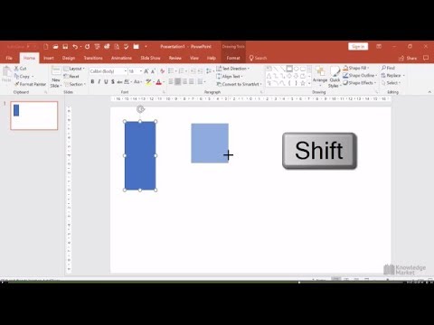 PowerPoint 2016/365 - Trick to Create a Square From a Rectangle - YouTube