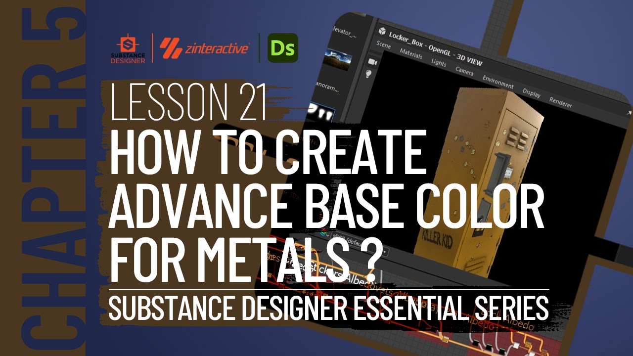 Advance Base Color for Metals | Lesson 21 | Chapter 5 | Substance ...