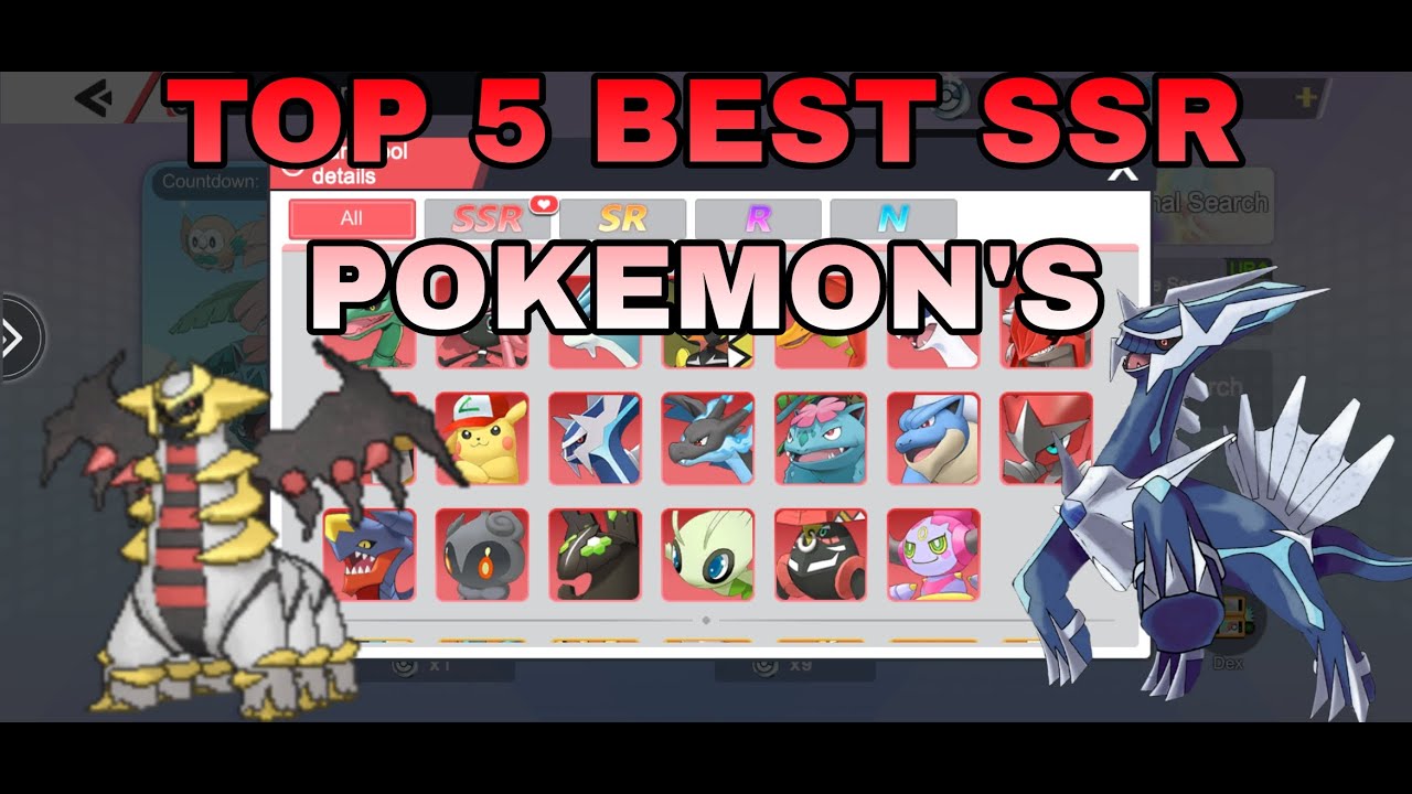 TOP 5 BEST SSR POKEMON'S IN MONSTER GYM CHAMPIONSHIP | MY OPINION ...