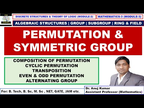 Permutation and Symmetric Groups | Symmetric Group of Permutations | Even and Odd Permutations